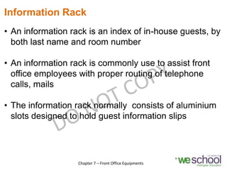 Front Office Equipments | PDF