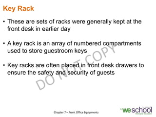 Front Office Equipments | PDF