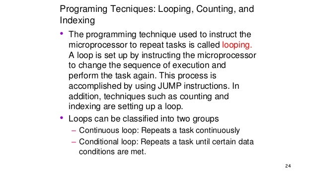 Chapter 7 - Programming Techniques with Additional Instructions