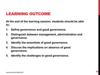 Chapter 7 -Good Governance.pdf | Political Issues & policy | Politics