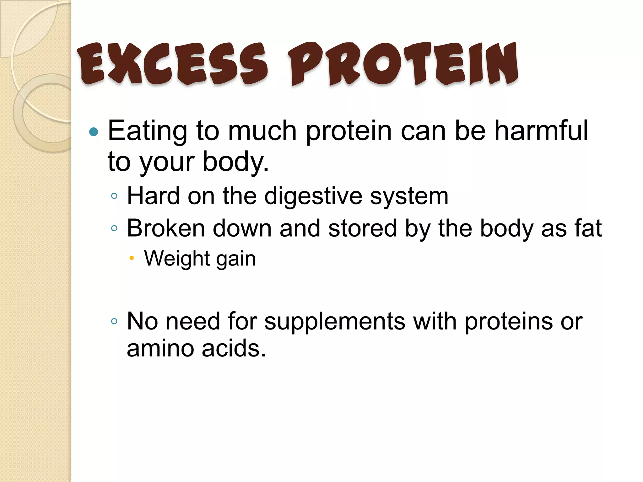 Nutrition: Proteins and Fats | PPTX
