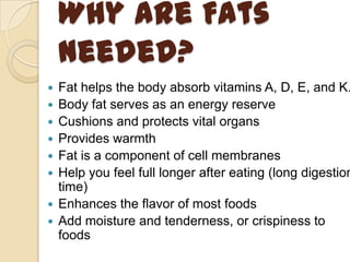 Nutrition: Proteins and Fats | PPTX