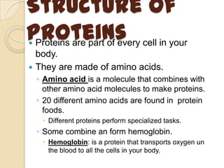 Nutrition: Proteins and Fats | PPTX