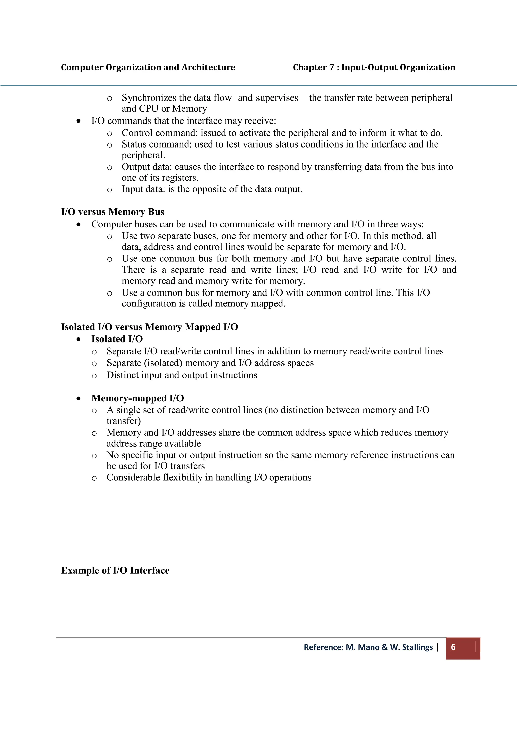 Chapter7 Input Output Computer Organization Pdf
