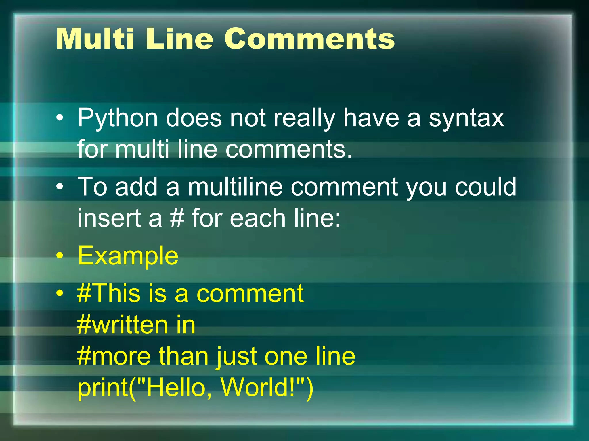 Chapter7-Introduction to Python.pptx | Programming Languages | Computing
