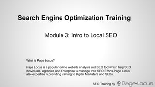 Chapter 3 Introduction to Local SEO (Search Engine Optimization) | PPTX