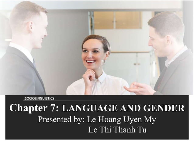 Chapter 7 language & gender | PPT