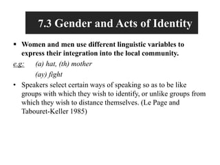 Chapter 7 language & gender | PPT