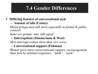 Chapter 7 language & gender | PPT