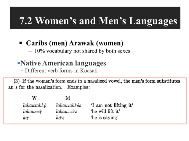 Chapter 7 language & gender | PPT