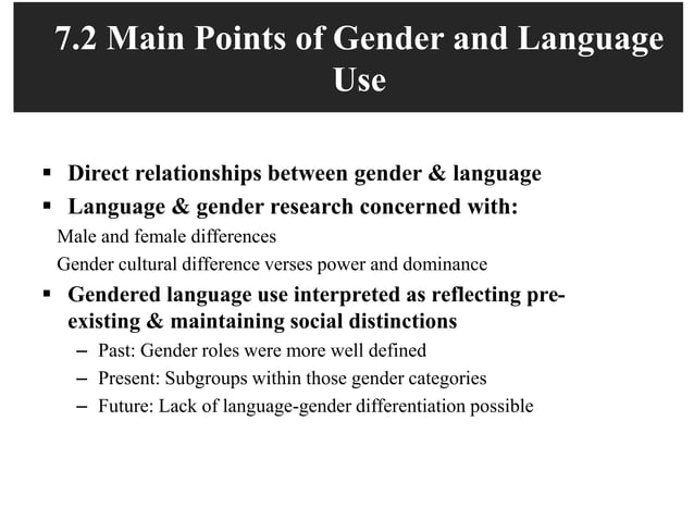 Chapter 7 language & gender | PPT