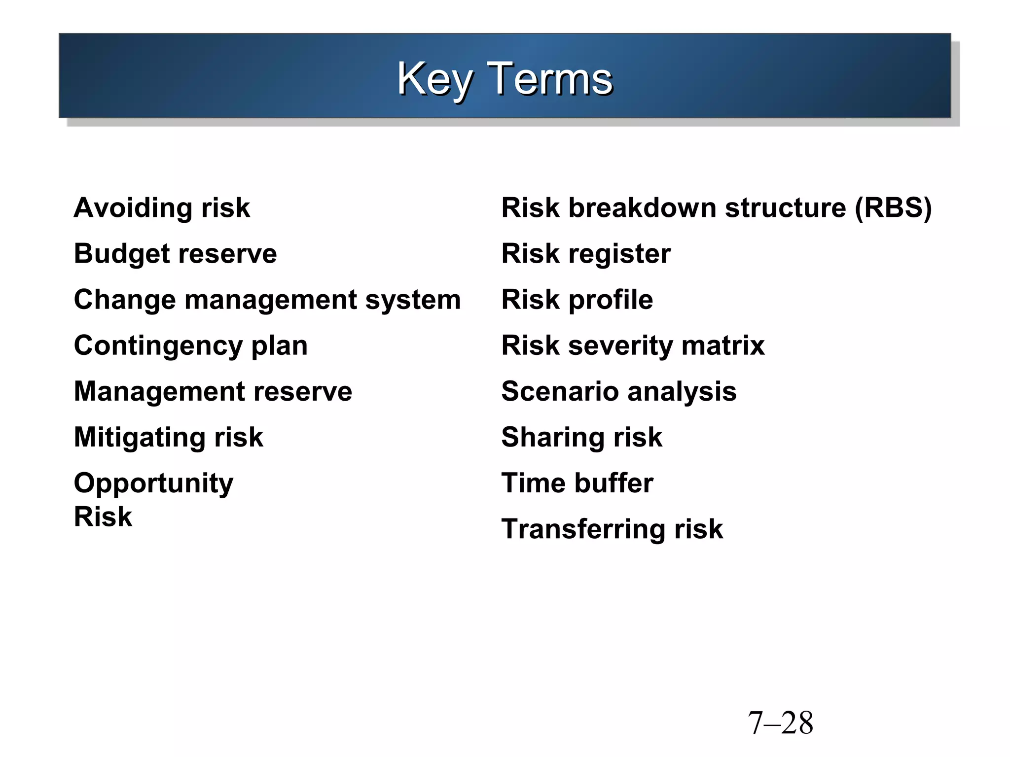 Chapter 7 managing risk | PPT