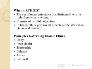 Chapter 7: Marketing and Islamic Business Ethics | PPTX