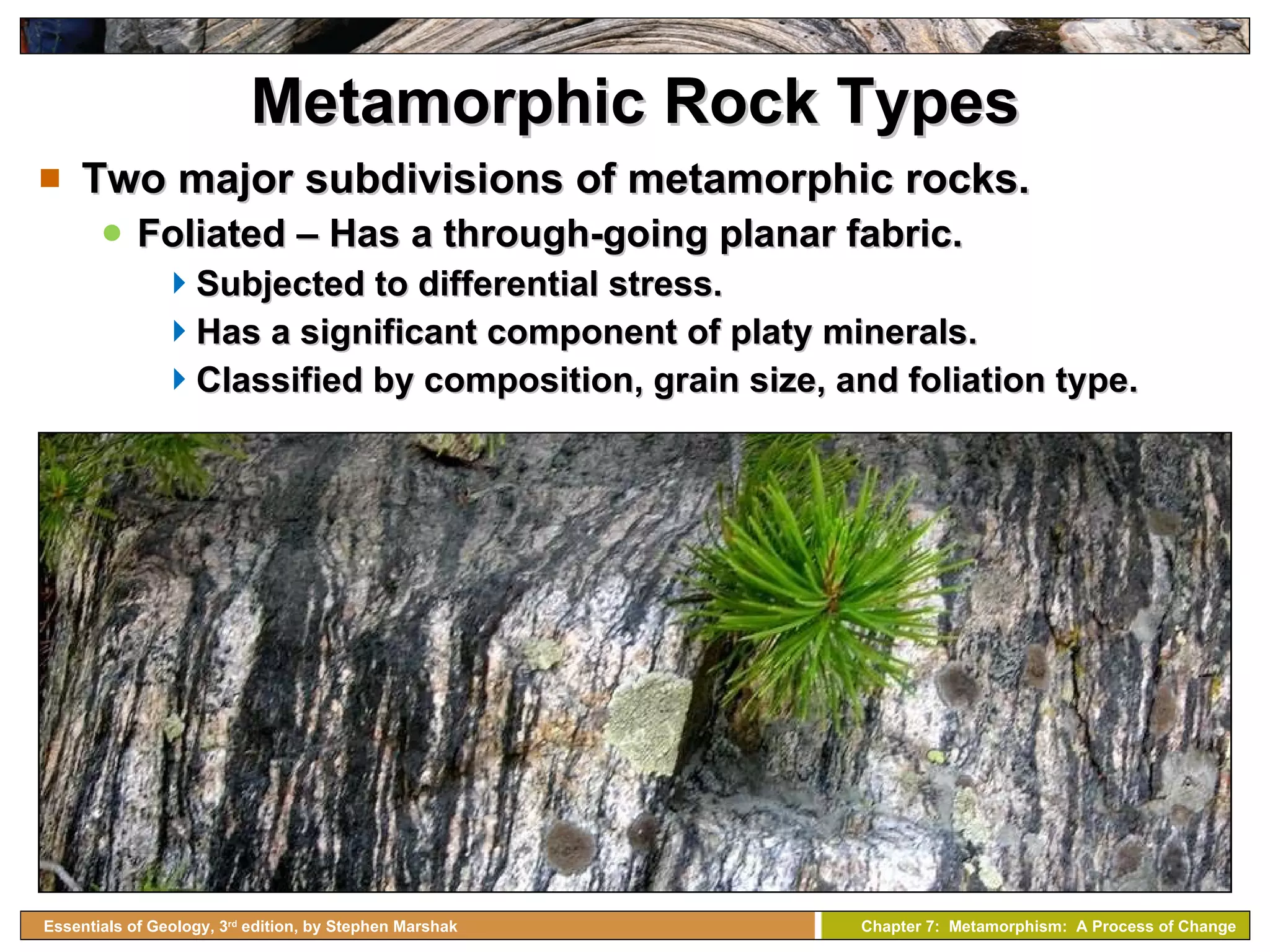 Chapter 7 metamorphic rocks | PPT