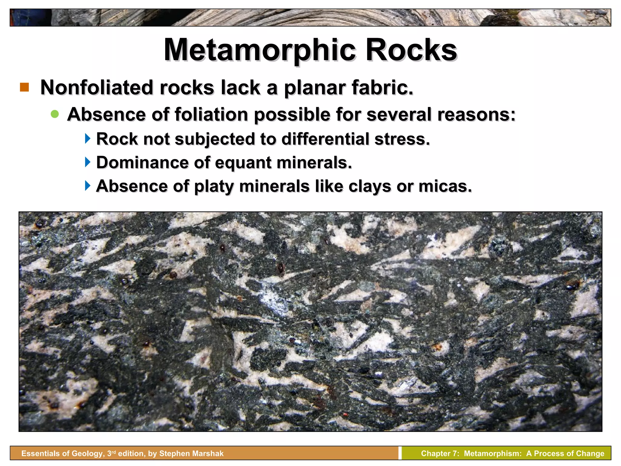 Chapter 7 metamorphic rocks | PPT