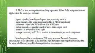 CHAPTER 7- PLC Operation-PROGRAMMABLE LOGIC CONTROLLER | PPTX