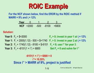 Chapter 7 ror analysis for a single alternative | PPT | Stocks and ...