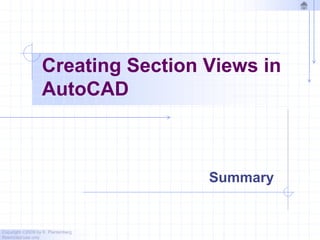 Chapter 7 sectioning in auto cad 2010 | PPTX