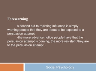 Chapter 7 social influence and persuasion | PPTX