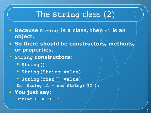 Chapter 7 String | PPT