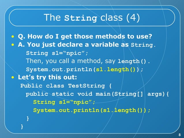 Chapter 7 String | PPT