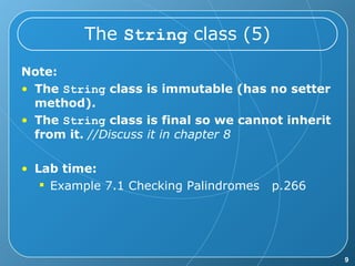 Chapter 7 String | PPT