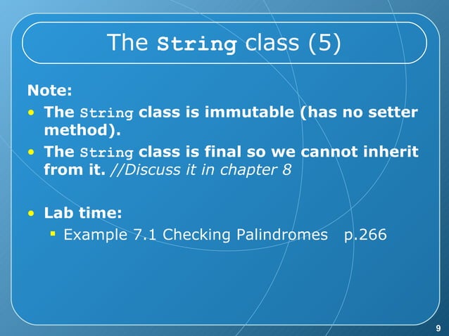 Chapter 7 String | PPT