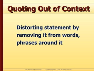 Chapter 7 - Supporting Your Ideas | PPT