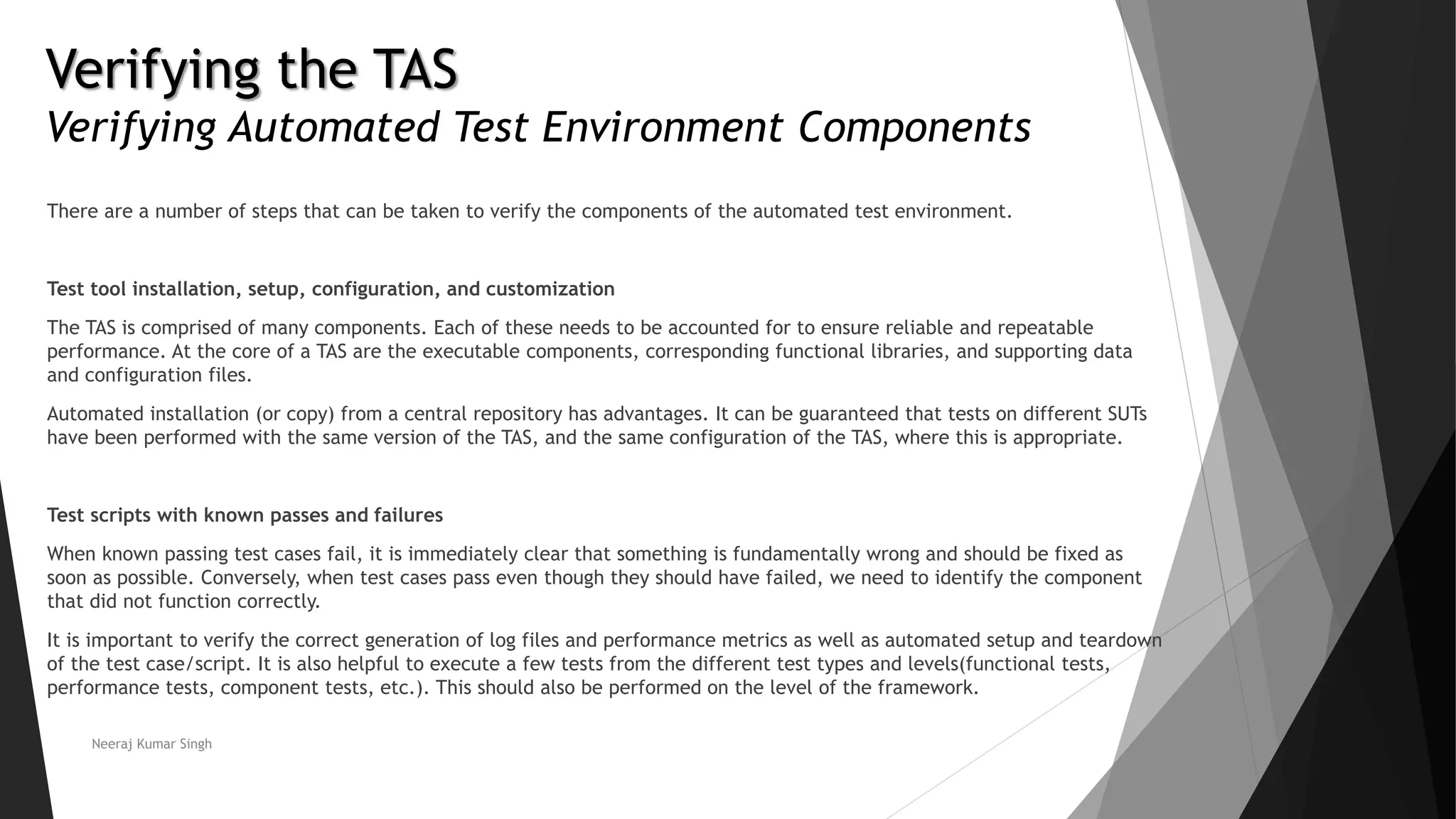 Chapter 7 - Verifying the TAS | PPTX