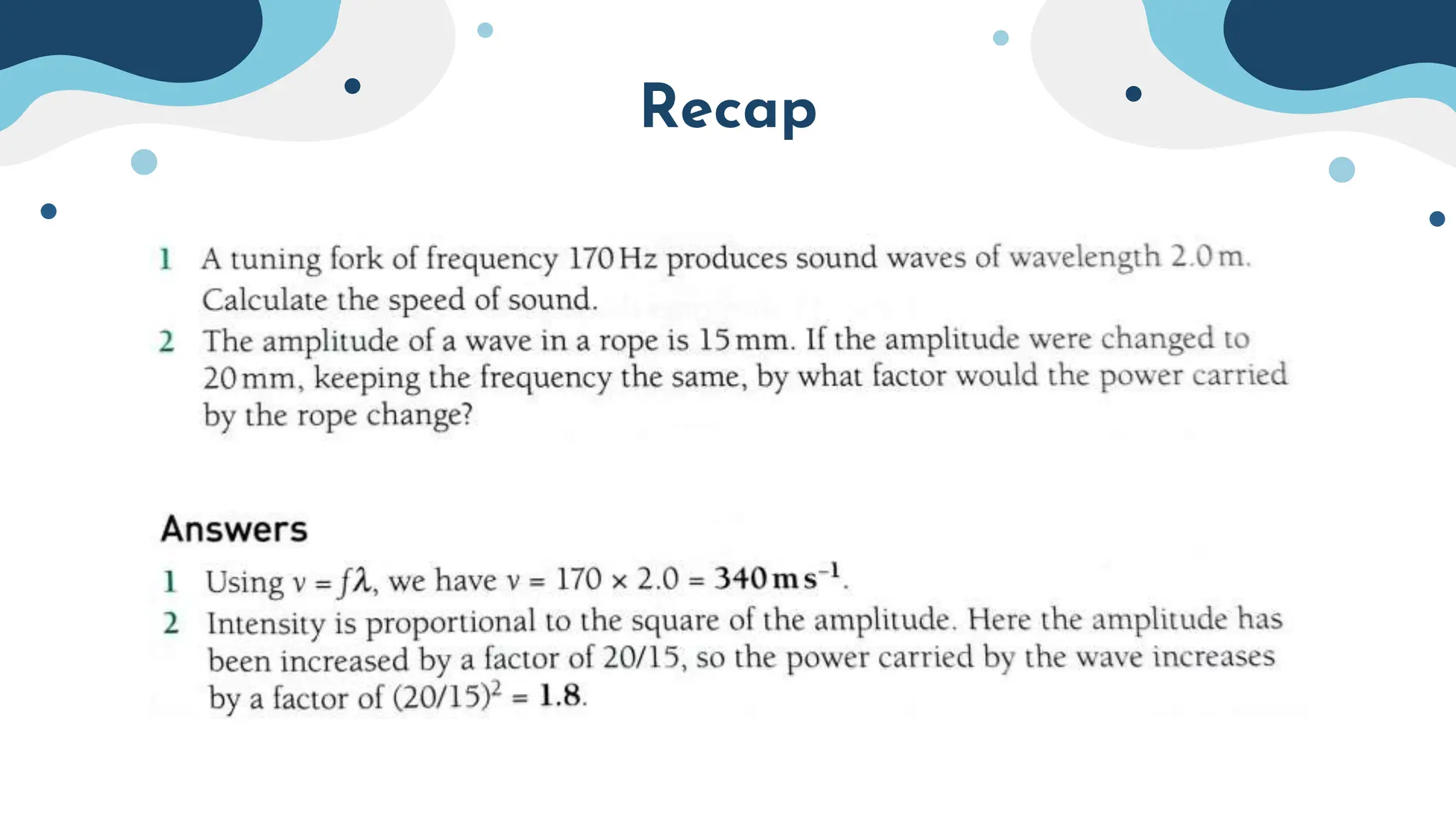 Cambridge Physics Chapter 7 Waves Mechanical Waves and Electromagnetic ...