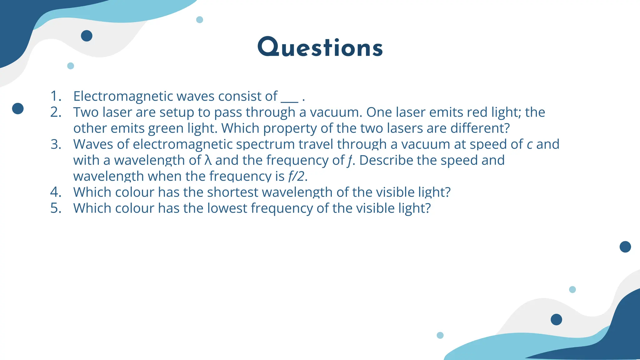 Cambridge Physics Chapter 7 Waves Mechanical Waves and Electromagnetic ...
