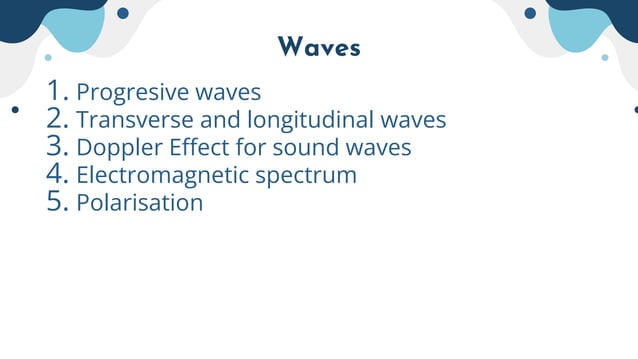 Cambridge Physics Chapter 7 Waves Mechanical Waves and Electromagnetic ...
