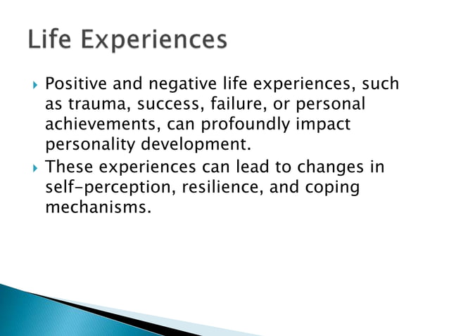 Chapter 7_impact of environment on personality | PPTX | Science