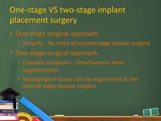 Standard Implant surgical procedure | PPTX