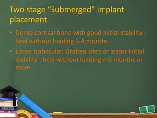 Standard Implant surgical procedure | PPTX