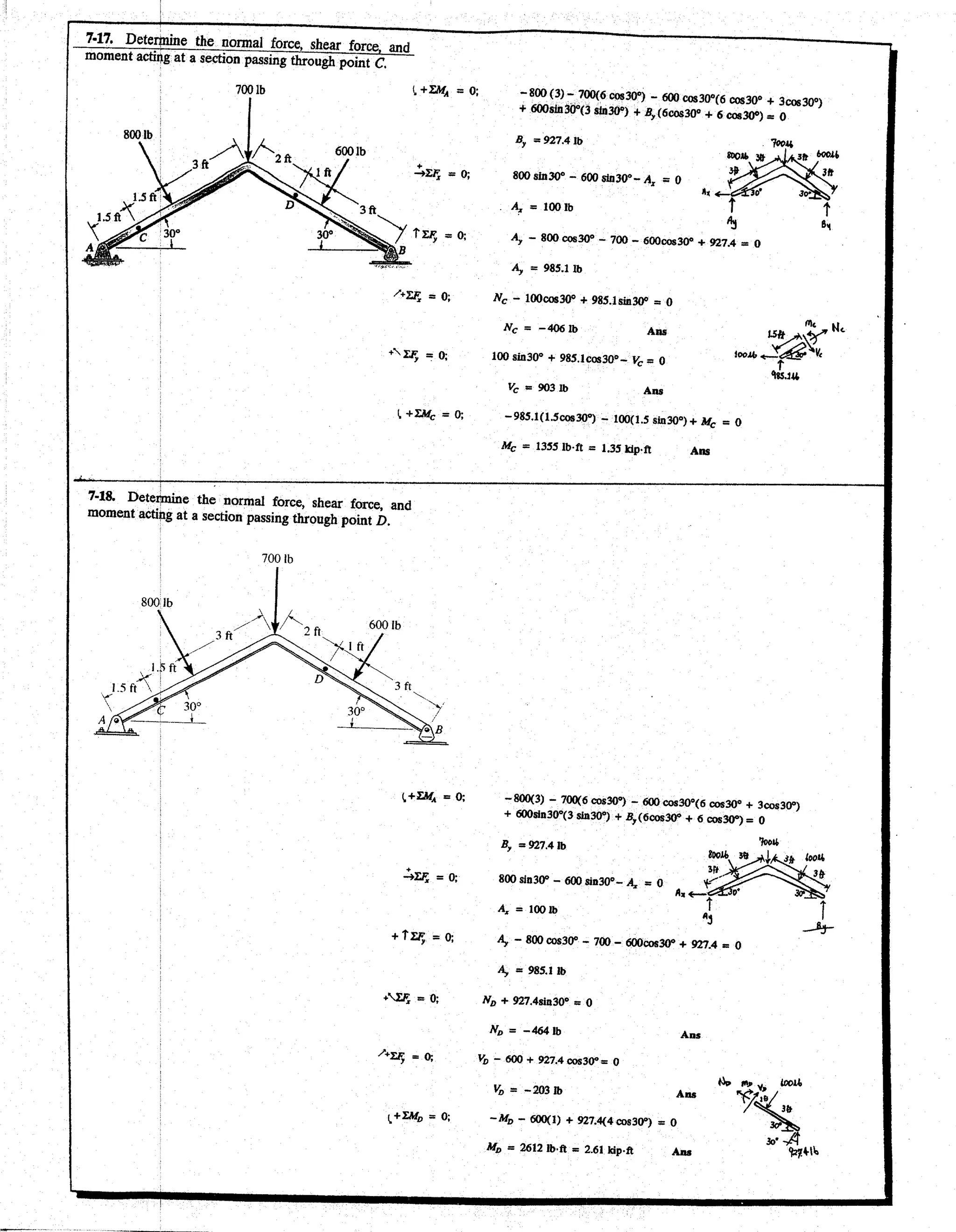 Hibbeler Statics solution - Chapter 7 (2) | PDF