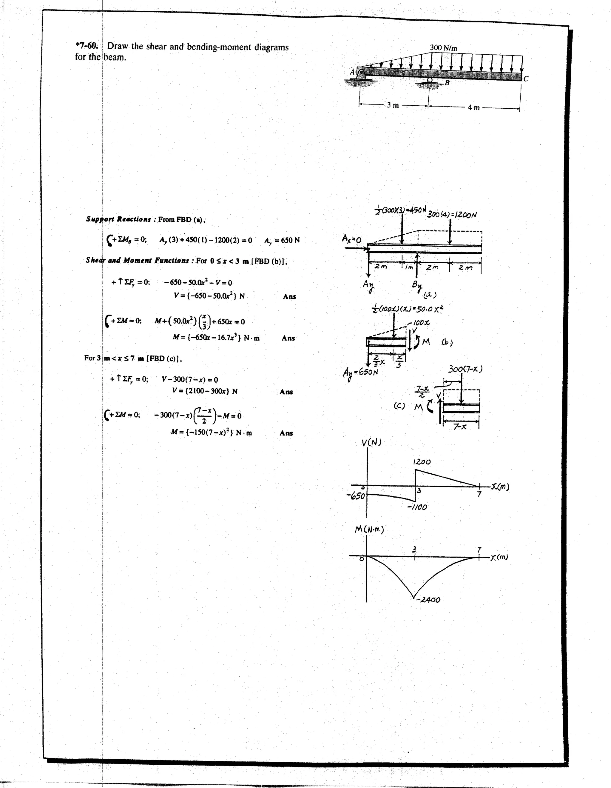 Hibbeler Statics solution - Chapter 7 (2) | PDF
