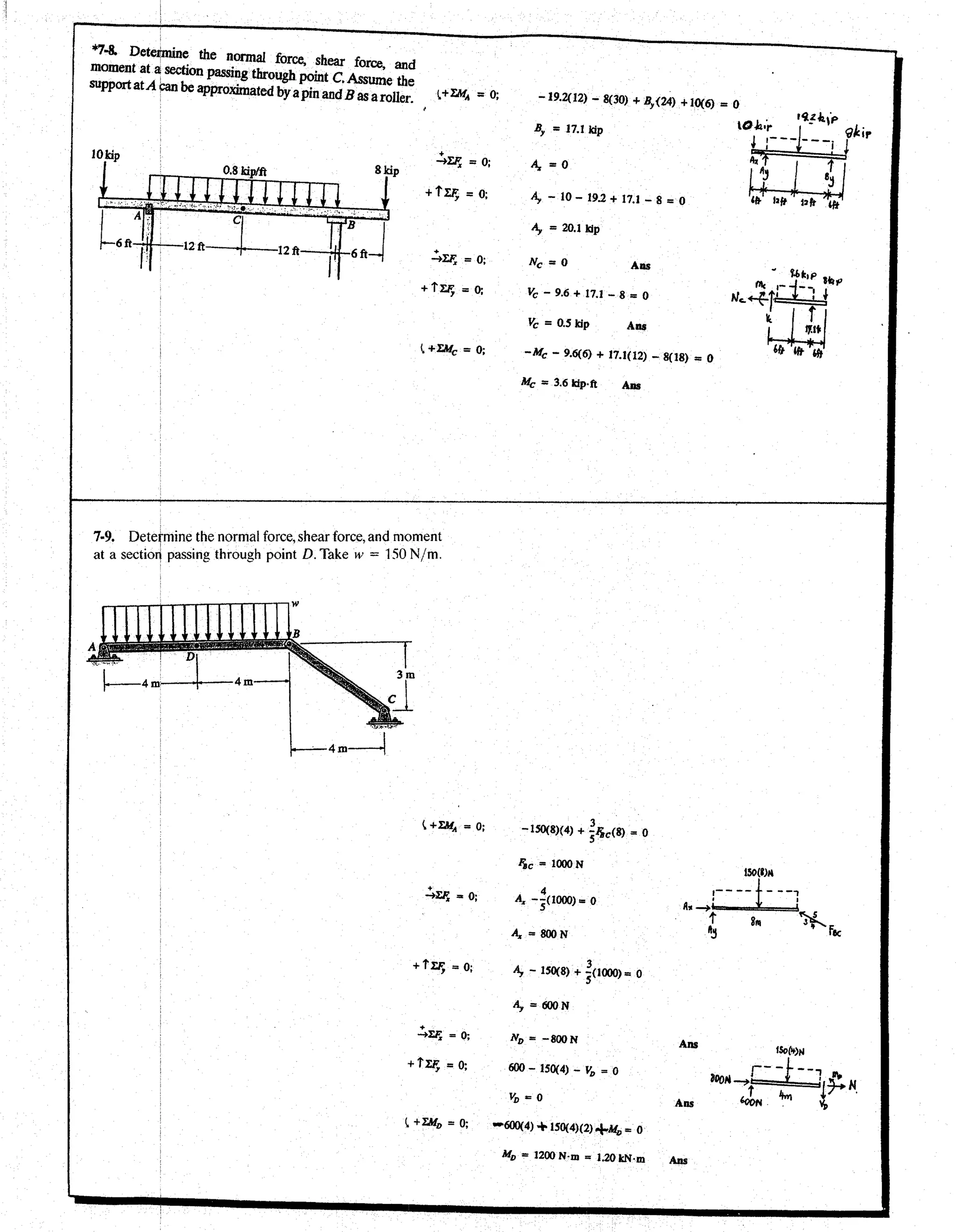 Hibbeler Statics solution - Chapter 7 (2) | PDF