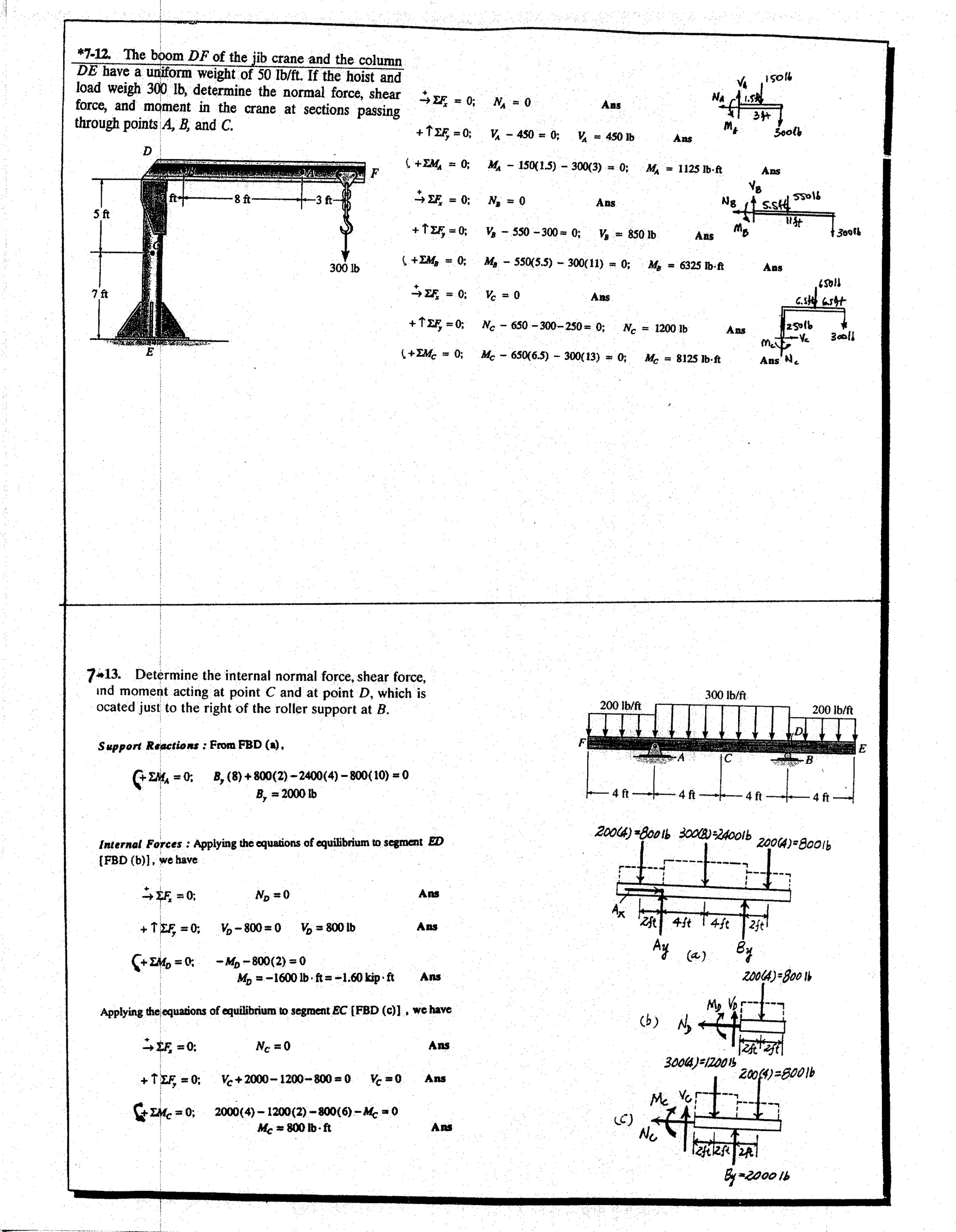 Hibbeler Statics solution - Chapter 7 (2) | PDF
