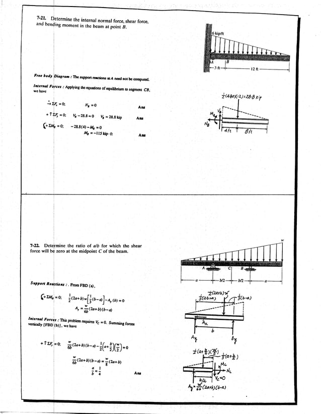 Hibbeler Statics solution - Chapter 7 (2) | PDF