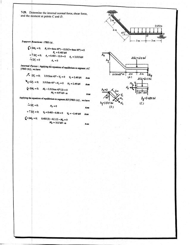 Hibbeler Statics solution - Chapter 7 (2) | PDF