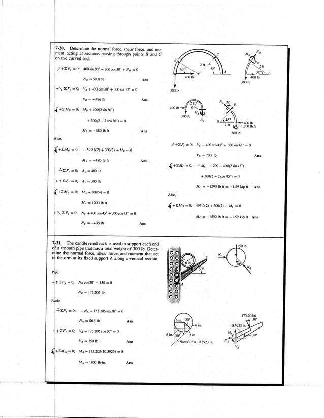 Hibbeler Statics solution - Chapter 7 (2) | PDF