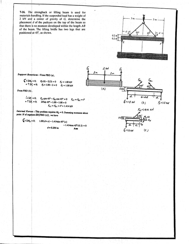 Hibbeler Statics solution - Chapter 7 (2) | PDF