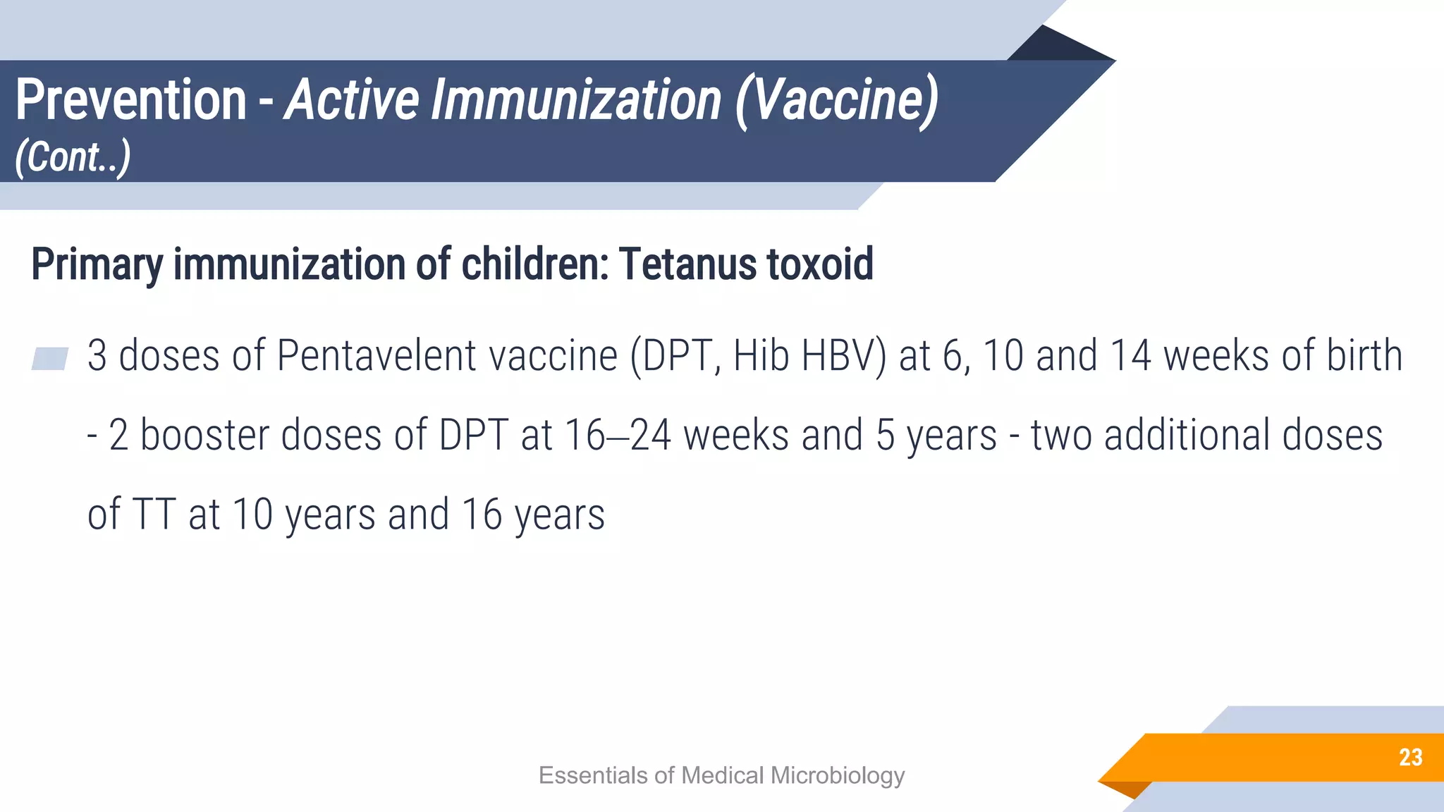 chapter 72 - Tetanus.pptx | Infectious Diseases | Diseases and Conditions