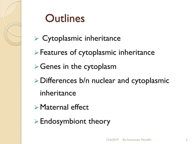 Cytoplasmic inheritance and Maternal Effect | PDF | Biological Sciences | Science