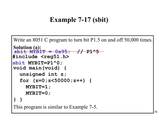 Chapter 7 8051 programming in c Chapter 7 8051 programming in c