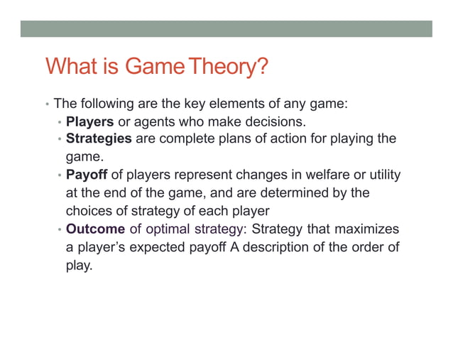 Chapter 7 a market structure game theory part a | PPT