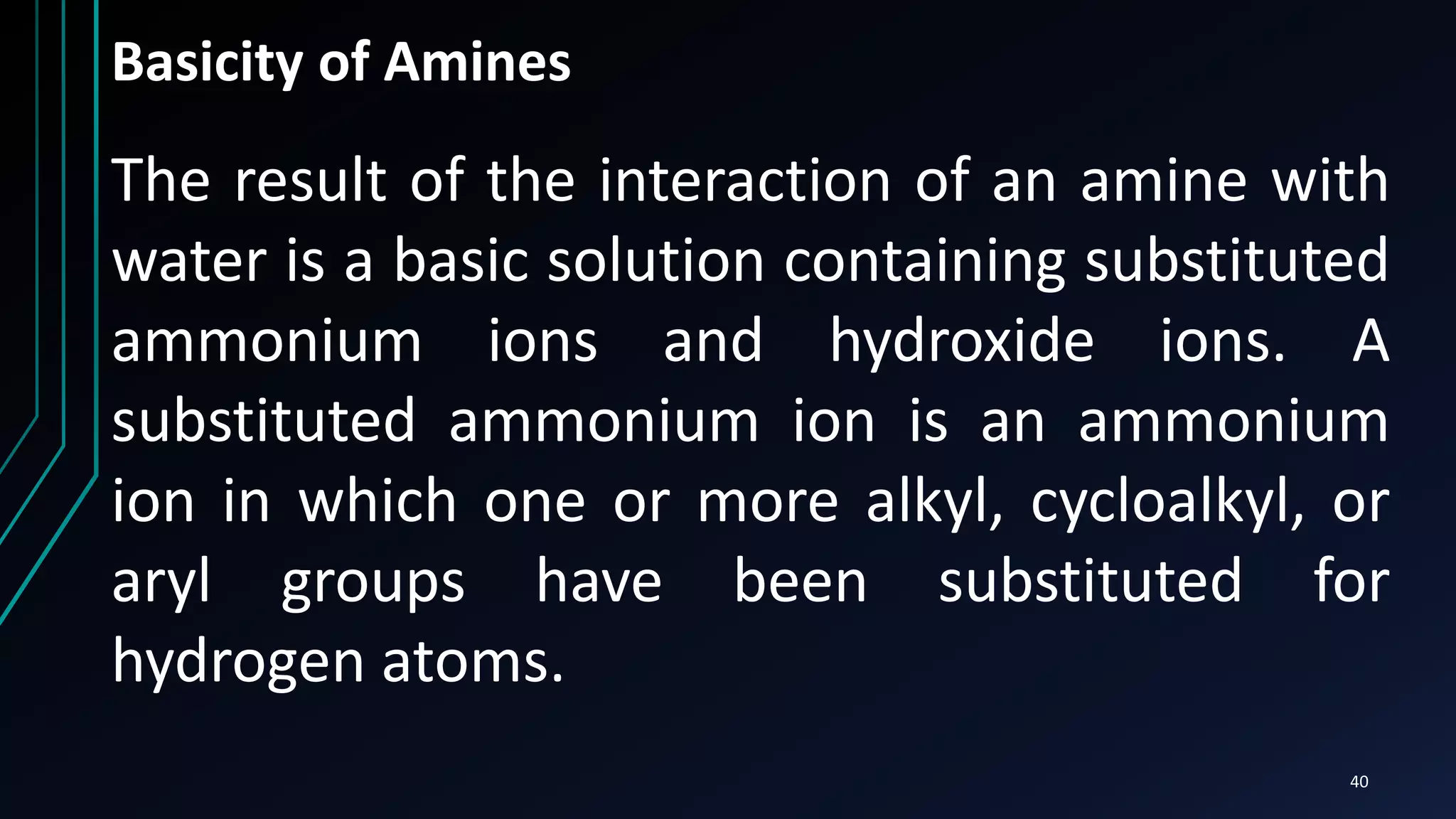 Chapter 7 Amines and Amides | PPTX