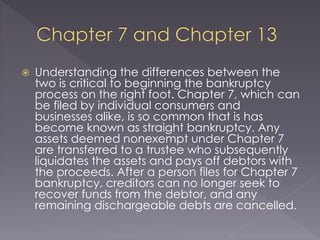 Chapter 7 and Chapter 13 Bankruptcy Filings | PPTX | Bankruptcy ...