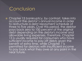 Chapter 7 and Chapter 13 Bankruptcy Filings | PPTX | Bankruptcy ...